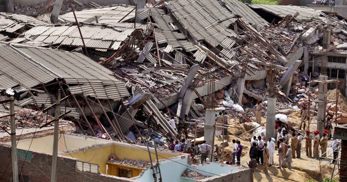 Frantic effort to rescue people trapped in a collapsed factory in India