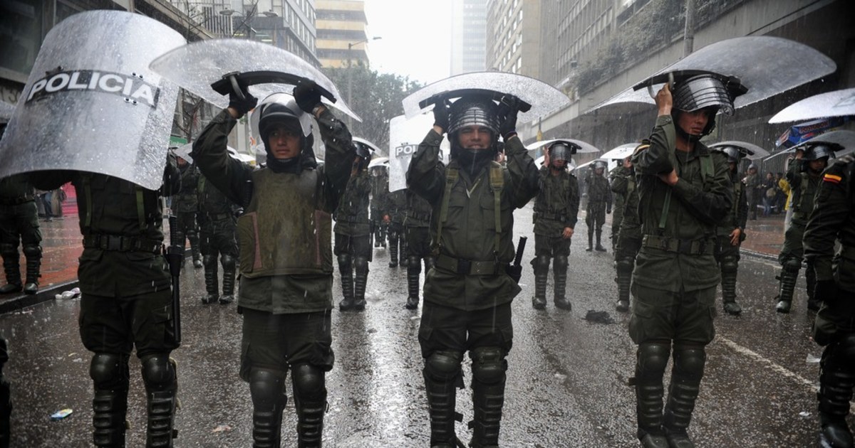 Police protection from the rain
