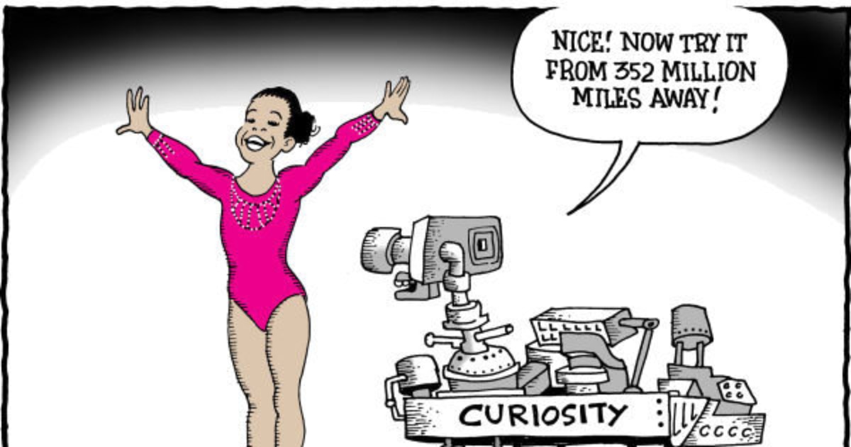 Five Mars Curiosity cartoons