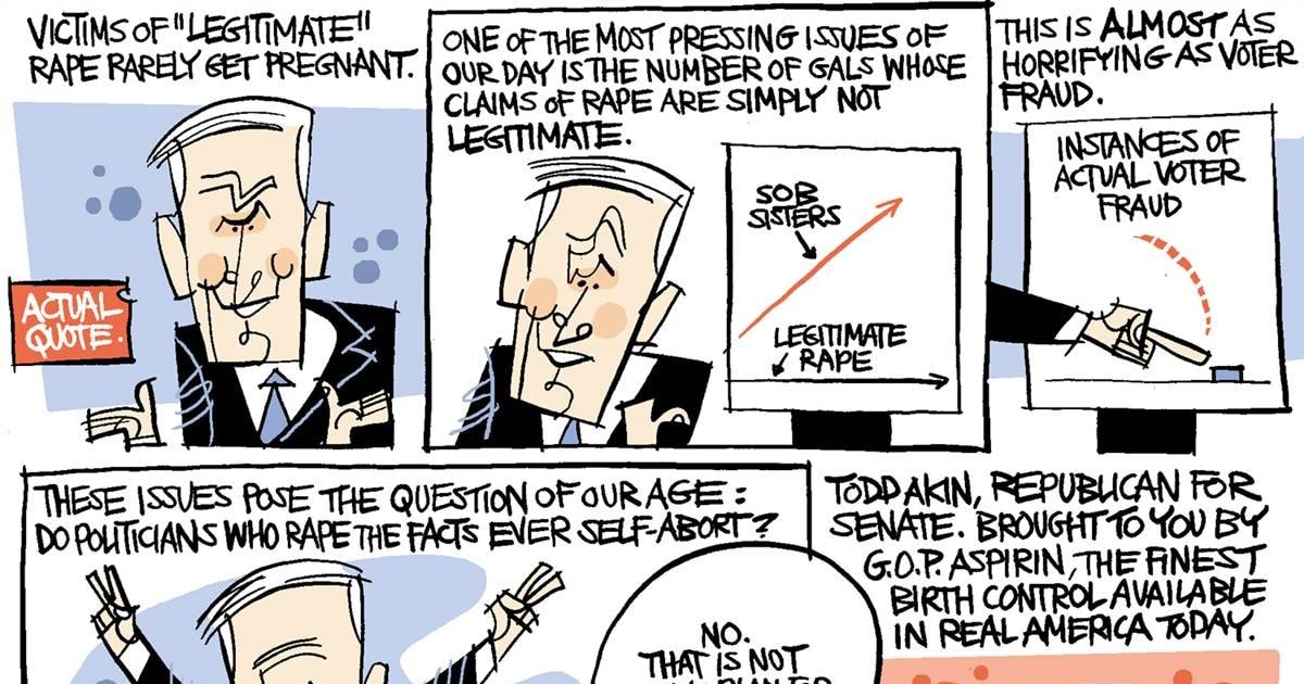 Cartoon slideshow: Akin's remarks about women