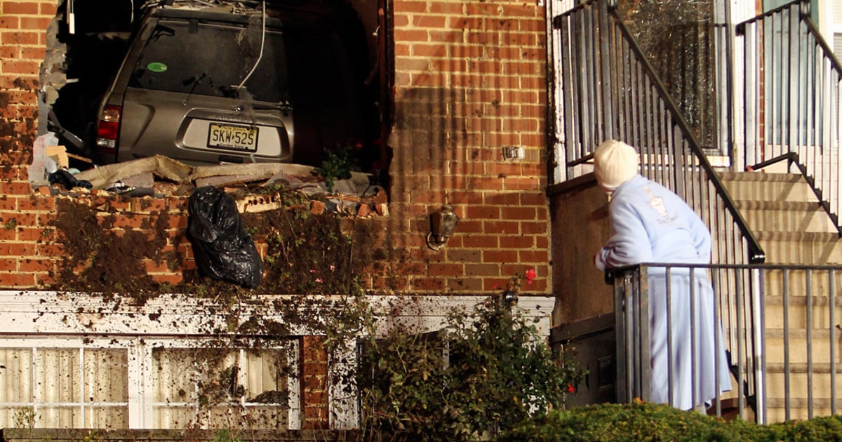 Instant garage? No, a car took a wrong turn