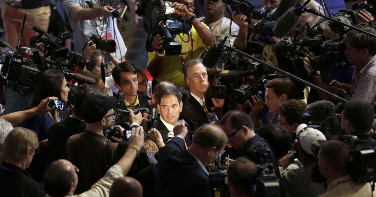 Marco Rubio greeted like a celebrity at the RNC