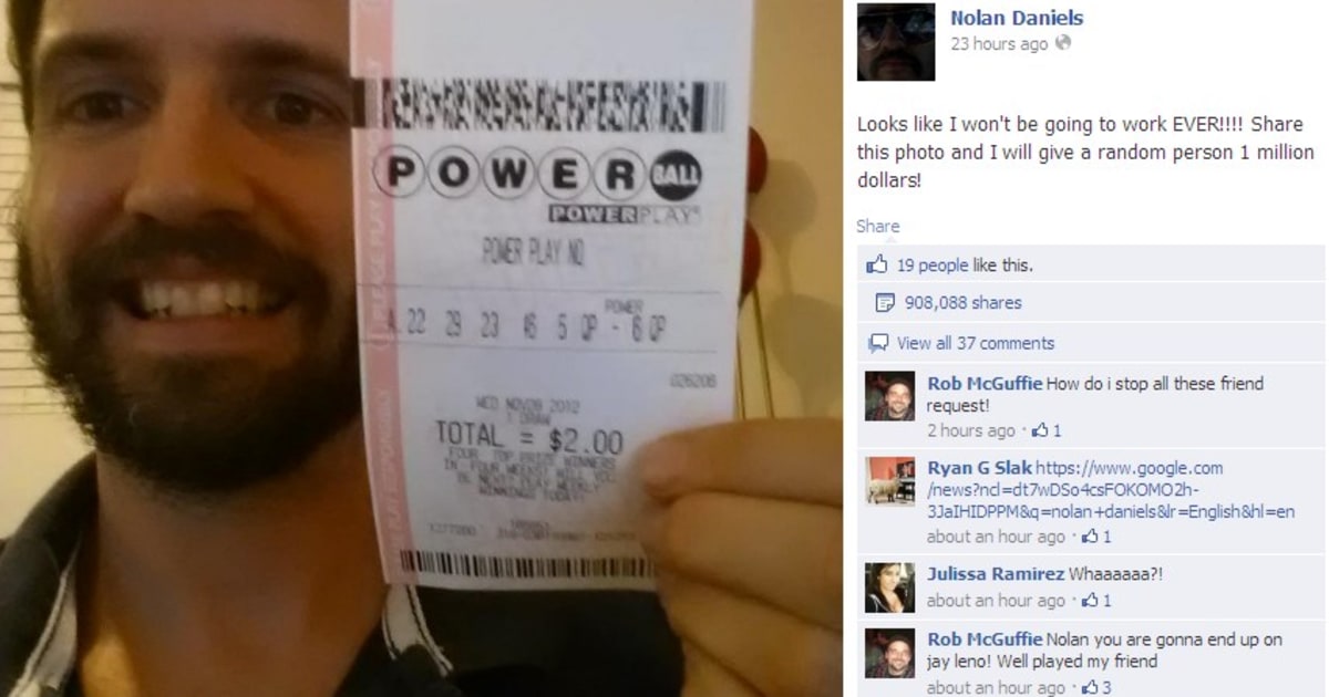 Powerball prize-sharing joke hits 1M shares on Facebook