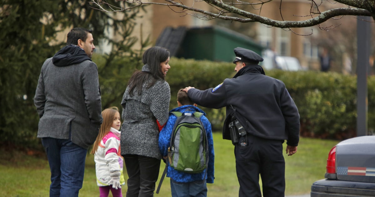 Nervous parents send kids back to school in Newtown