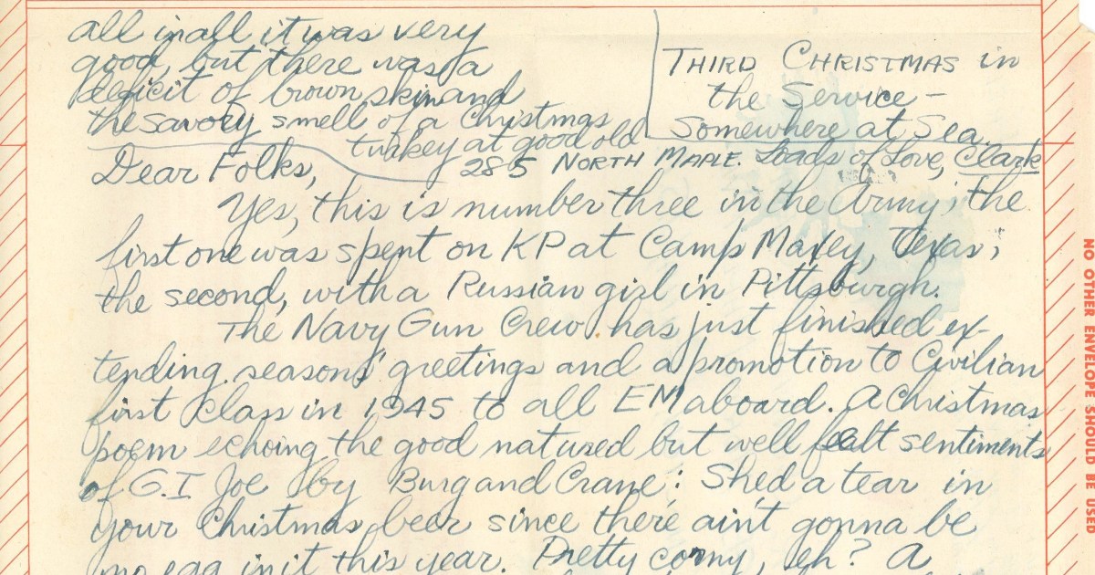From war with love: Christmas letters home span centuries but hit same ...
