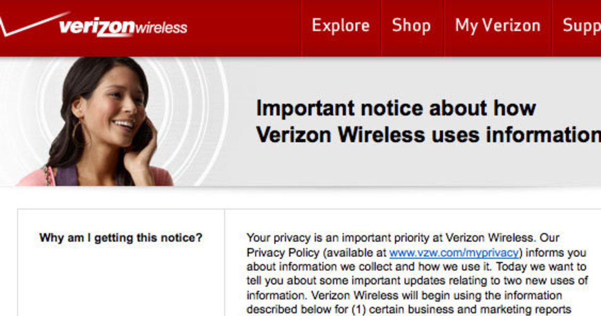 Verizon Wireless now tracking, sharing sites you visit