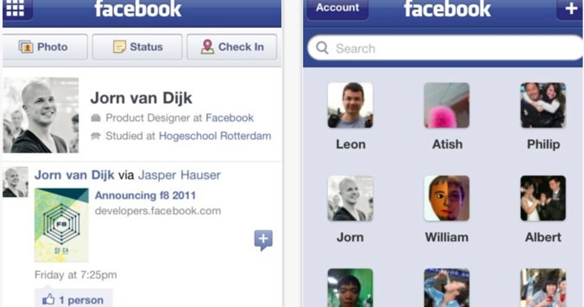 Facebook iPhone app gets significant update
