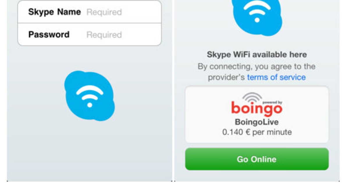 Skype WiFi global access app available for iOS