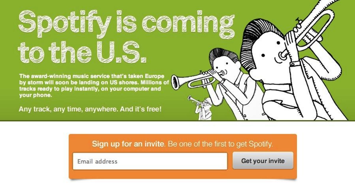 Music streaming service Spotify is coming to US