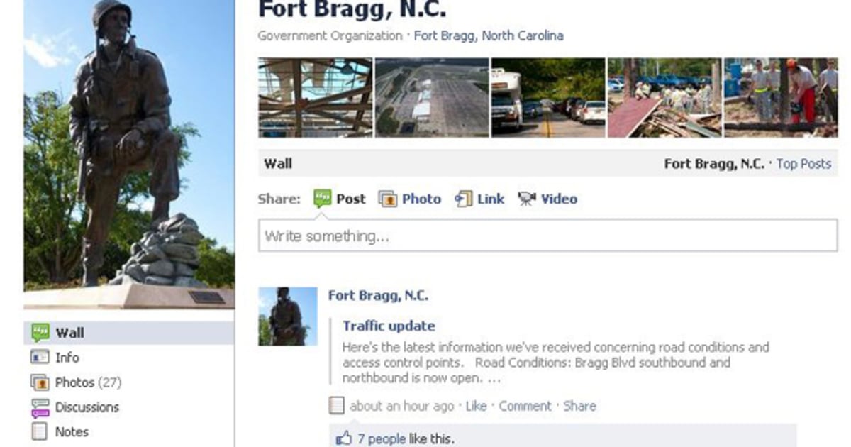 Army base's Facebook page provides post-tornado info