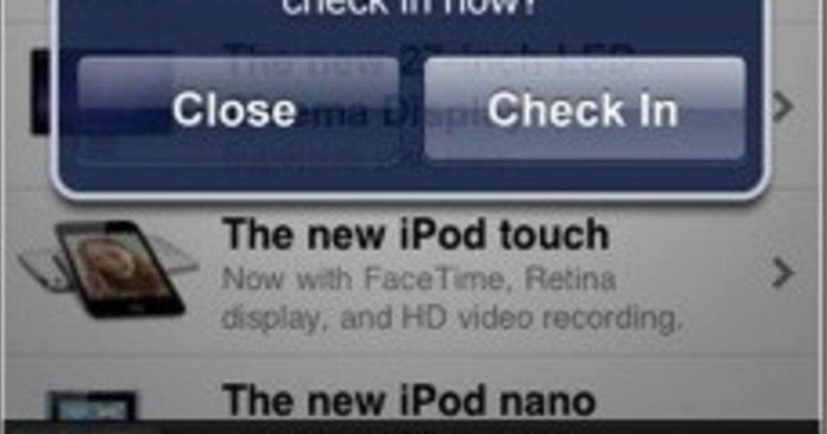 Apple Store gets a location-based check-in app