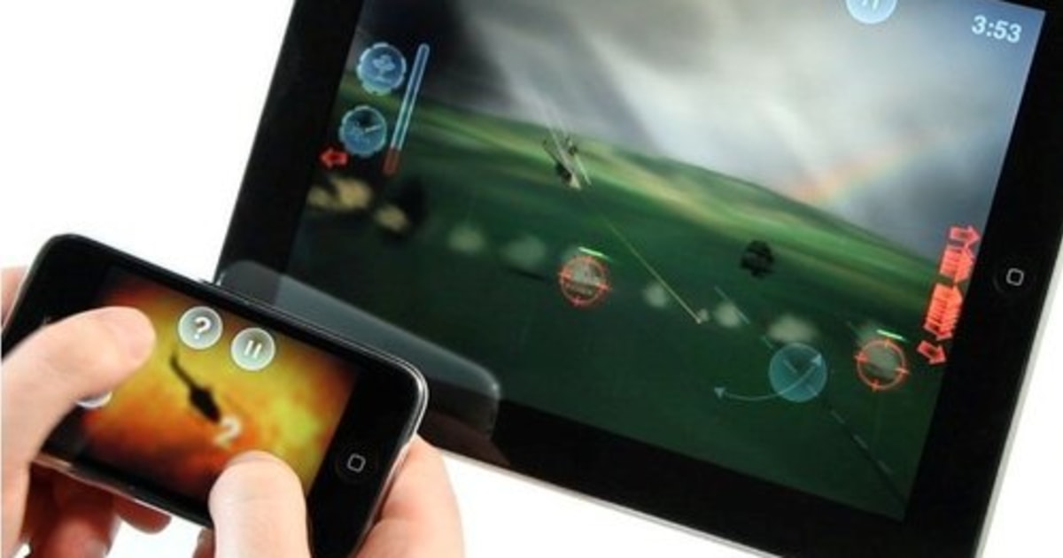 Helicopter game lets iPhone, iPad join forces