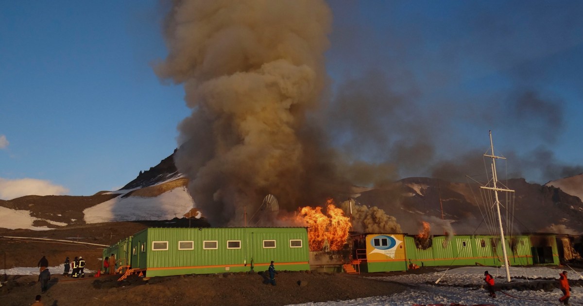 2 missing after fire at base in Antarctica