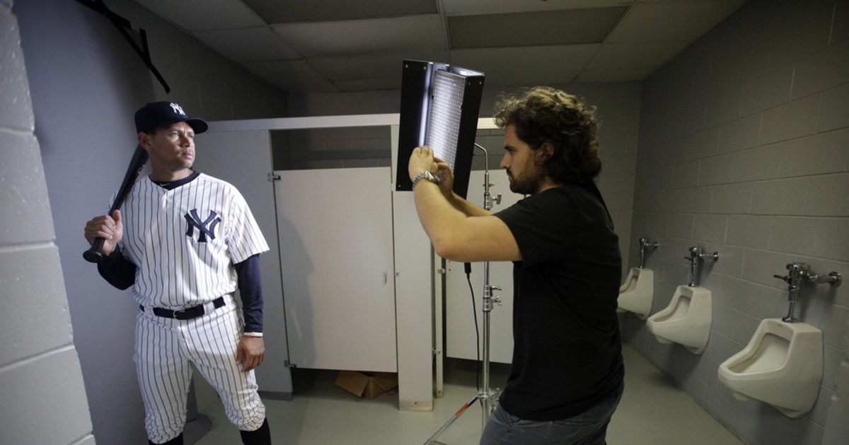 New York Yankees baseball players pose for media day