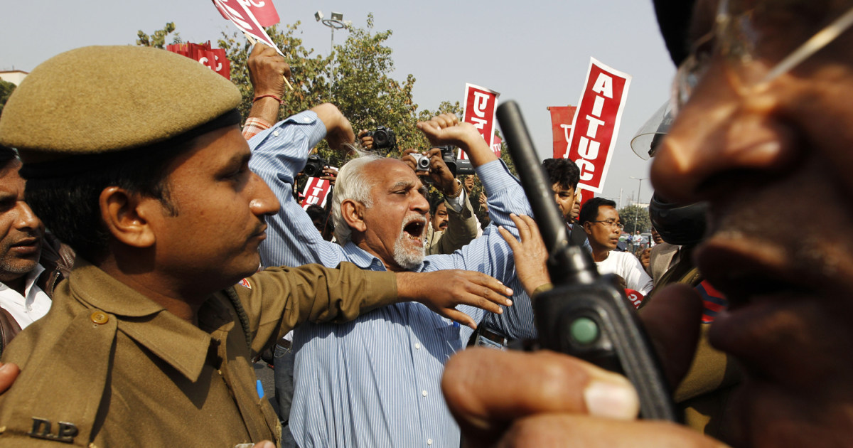 Trade unions strike across major cities in India