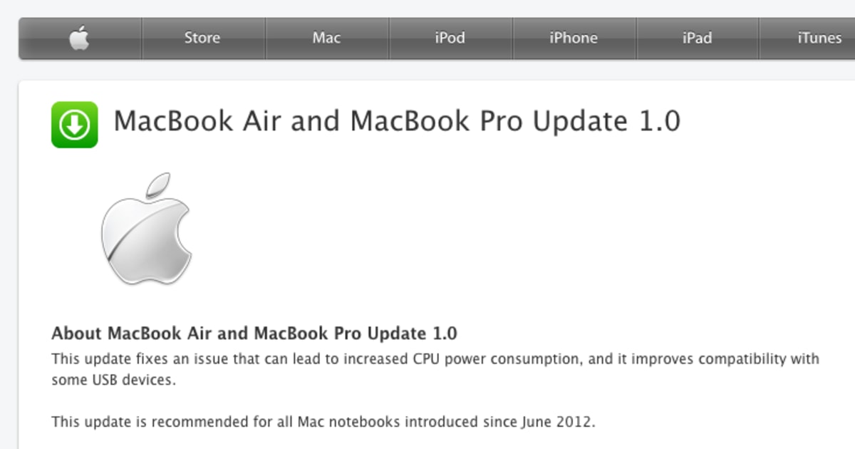 Apple issues 'recommended' firmware update for new MacBook Pro and Air