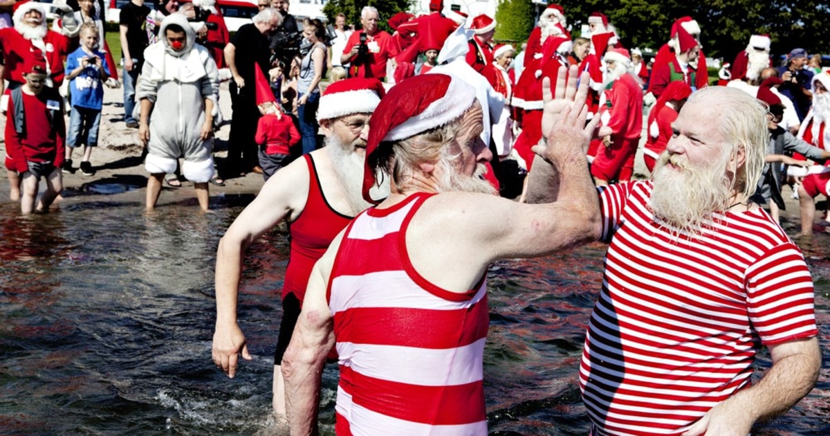 So that's how Santa spends the summer