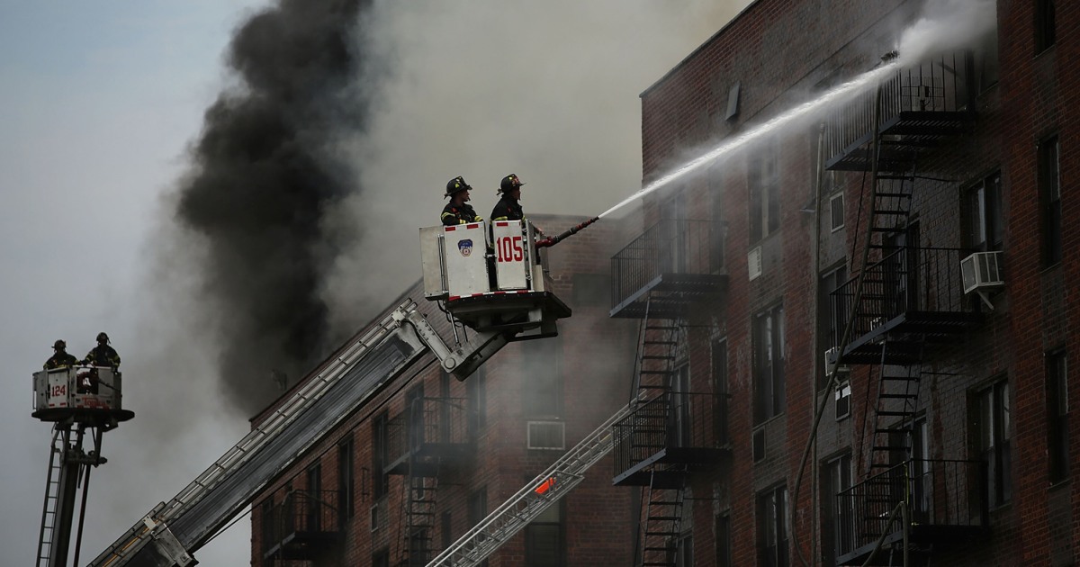 At least 24 firefighters injured in six-alarm Brooklyn blaze