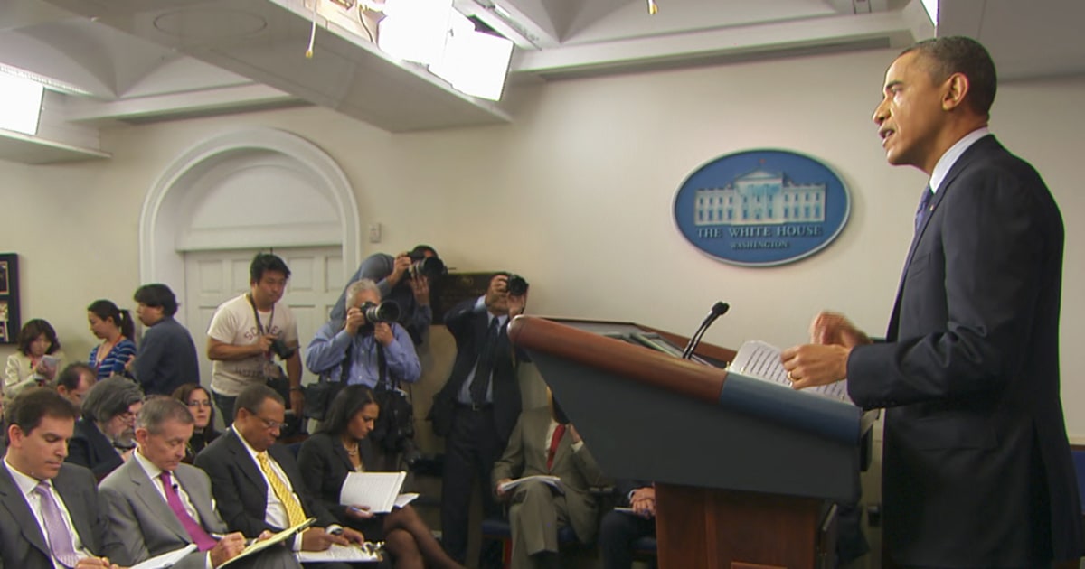 President holds press conference at White House