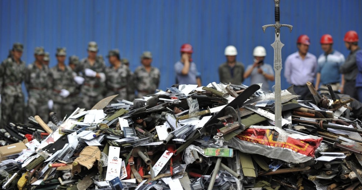 Thousands of weapons confiscated, destroyed in China