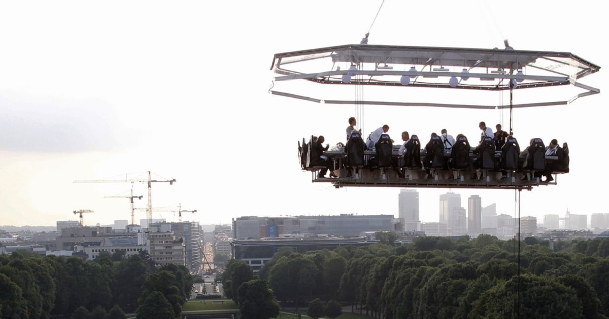 Dinner in the Sky takes extreme dining to new heights