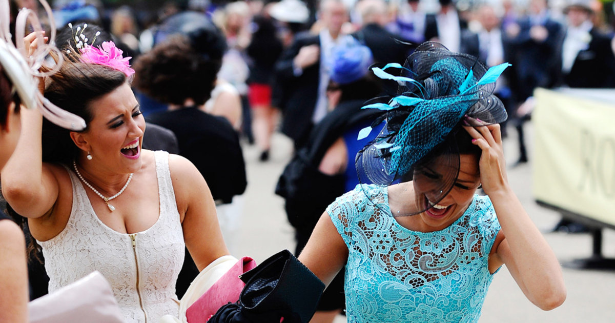 Hold on to your hats, it's a windy day at Royal Ascot