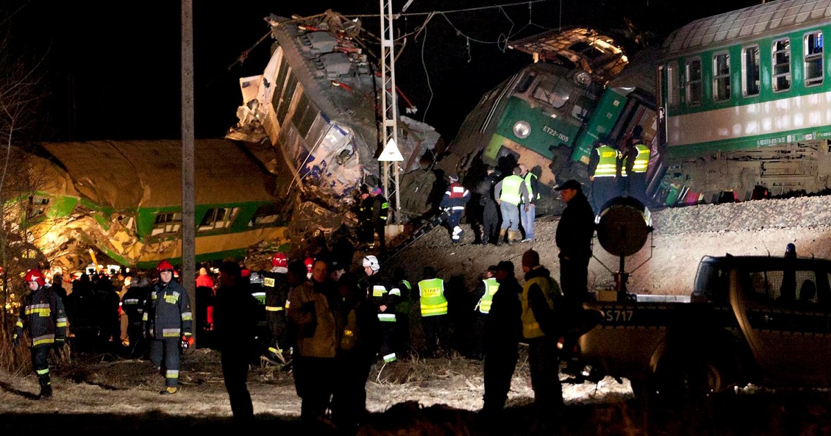 Two trains collide head-on in Poland, 14 killed