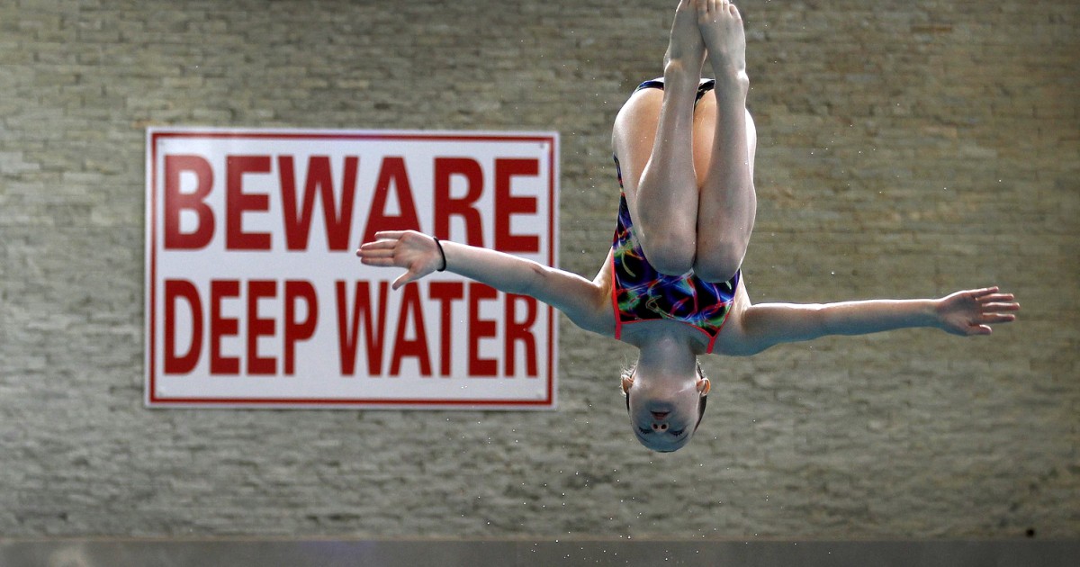Diving practice inside the Crystal Palace