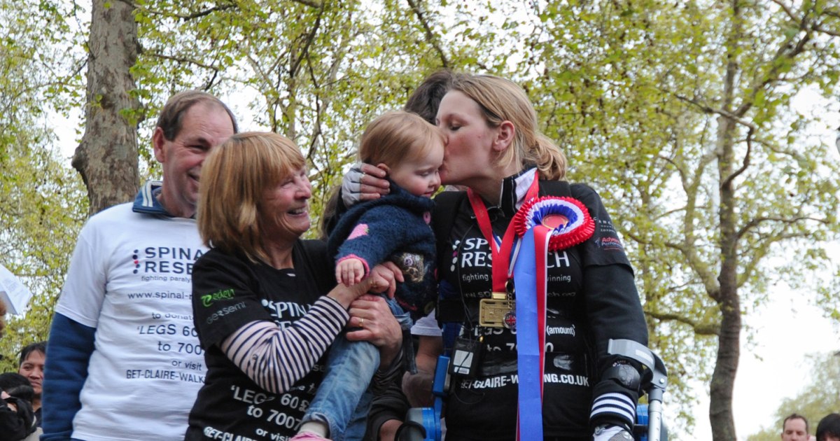 Paralyzed athlete completes marathon in eight days with bionic legs