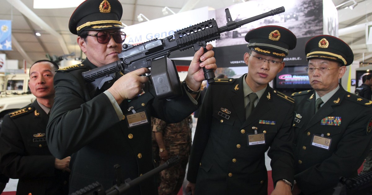 Weapons on display at Special Forces expo in Jordan