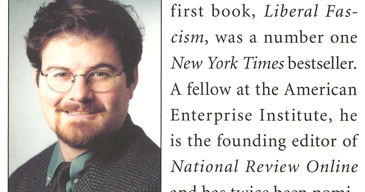 Conservative author Jonah Goldberg drops claim of two Pulitzer nominations