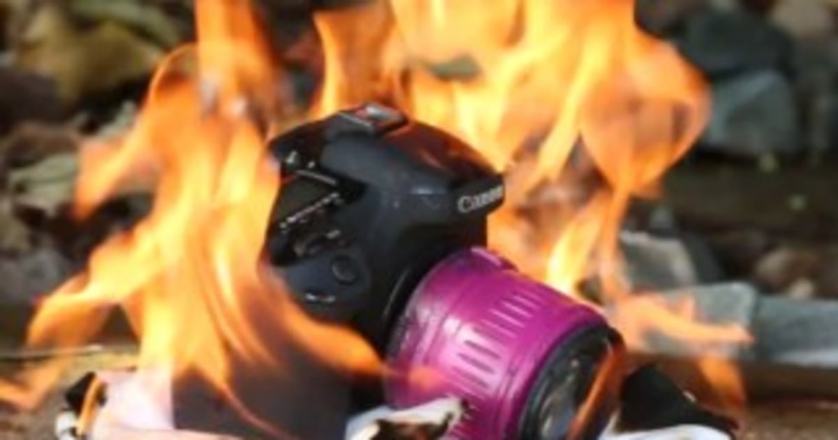 Watch a DSLR get burnt, frozen and run over - for science!