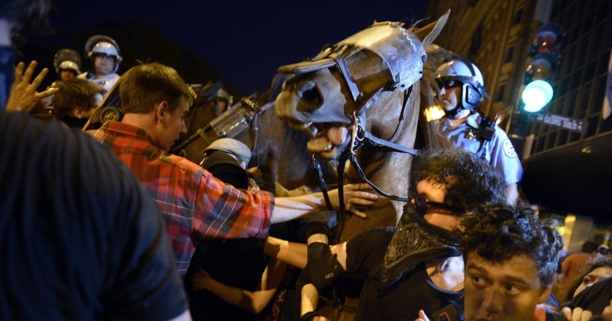 Protesters clash with police ahead of NATO summit in Chicago