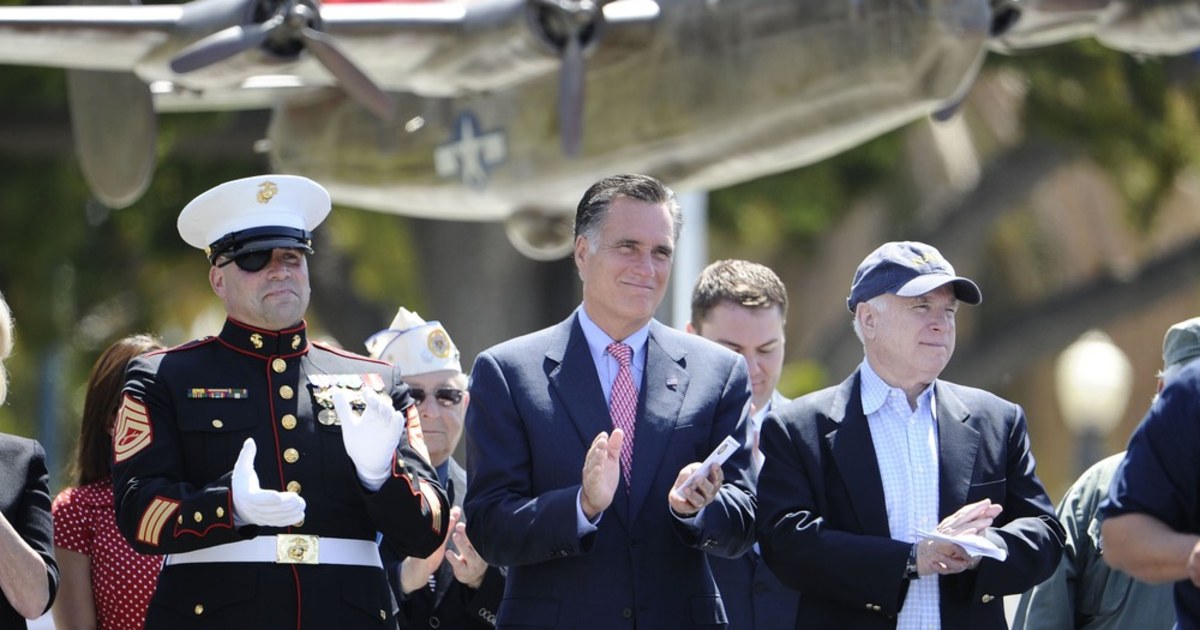 Romney warns of perils of shrinking military at Memorial Day event
