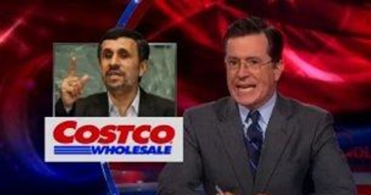 Late night: Iranian entourage at Costco concerns Colbert, Stewart talks ...