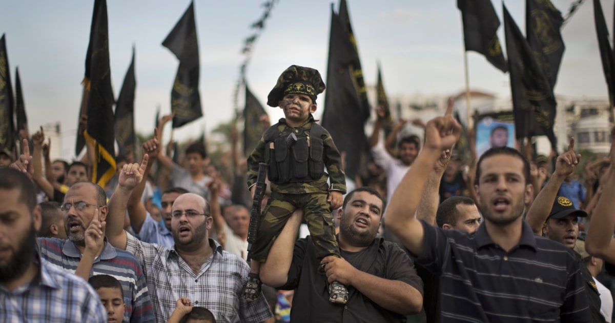 Thousands rally to mark the 25th anniversary of Islamic Jihad in Gaza