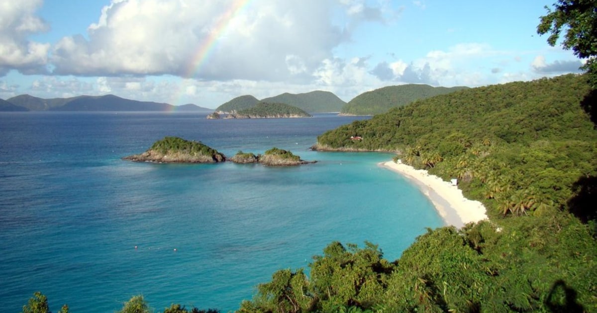Travel photo of the day: Rainbow over Trunk Bay