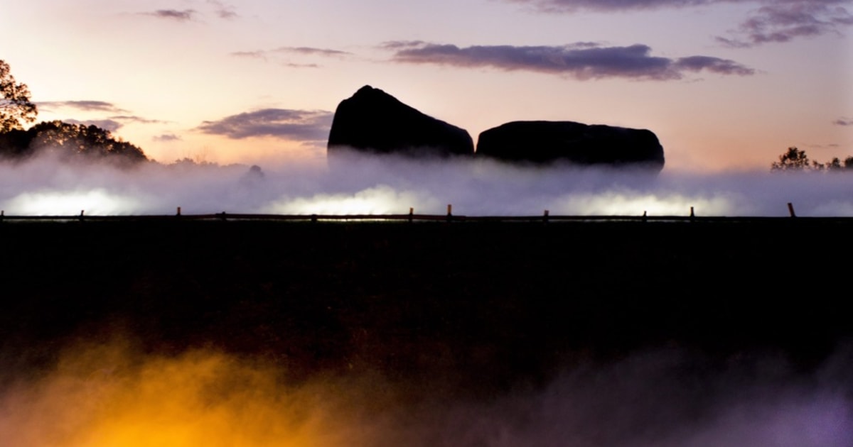The 'Stonehenge of Japan' bathed in light