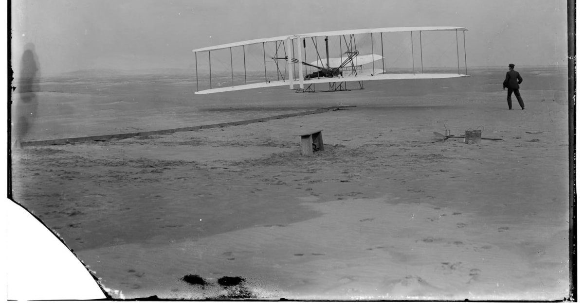 Looking back: The Wright brothers' first flight