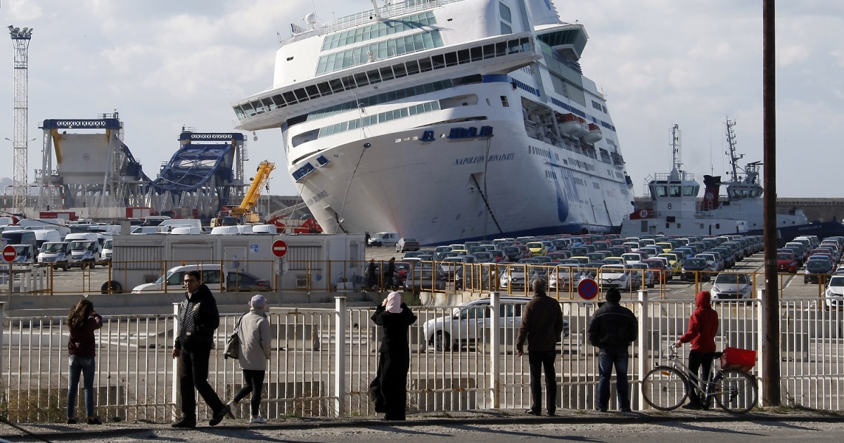 Ferry breaks moorings, runs into dock during high winds in France