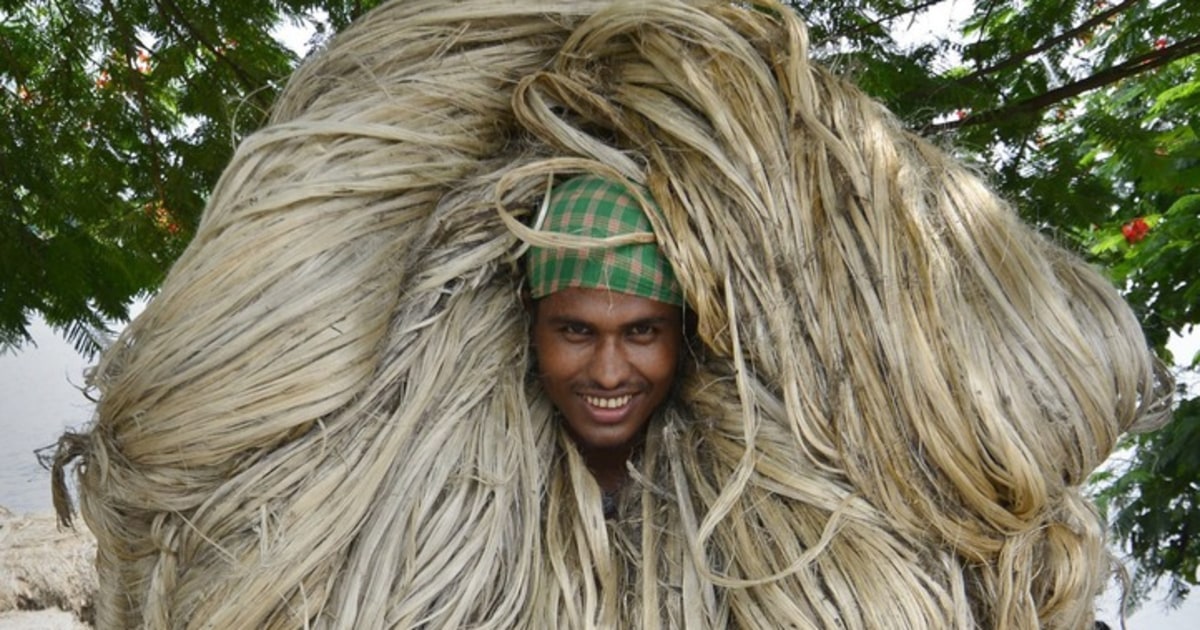 A wig made of jute