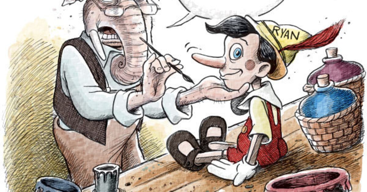 Lying Paul Ryan cartoons