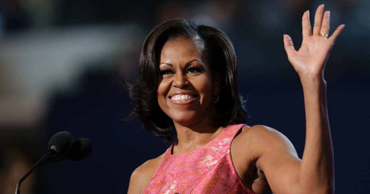 Michelle Obama hits it out of the park
