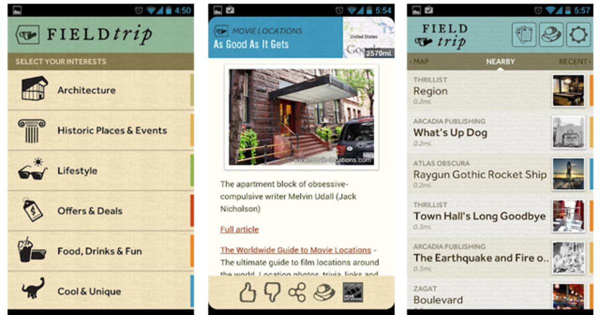 Google Field Trip shows the most interesting things around you