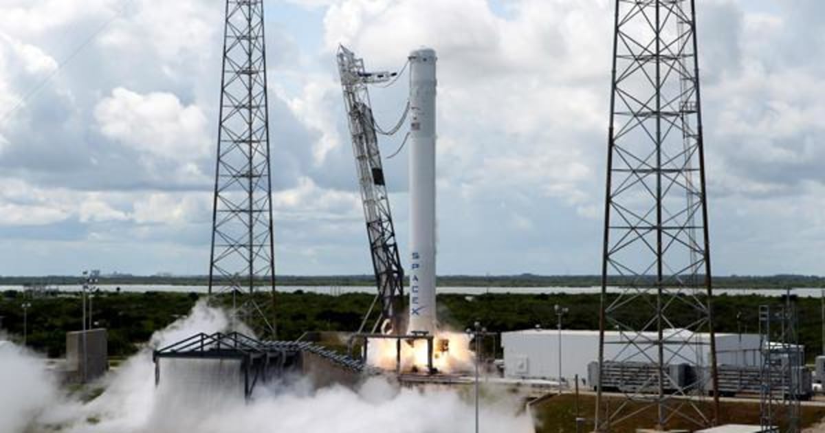 SpaceX tests rocket engines on pad