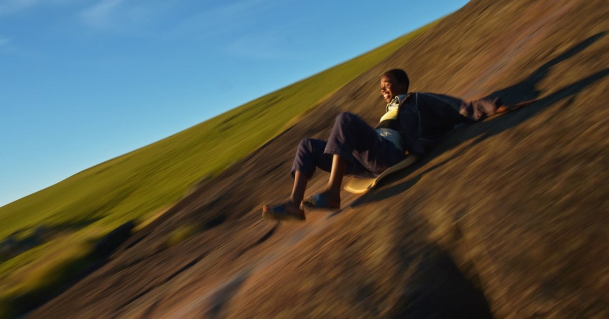 Taking a trip down Mandela's sliding rock