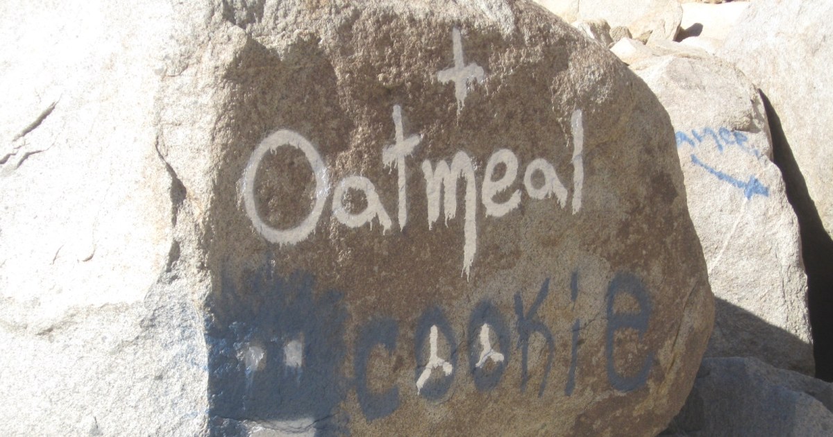 Graffiti spree shutters parts of Joshua Tree National Park