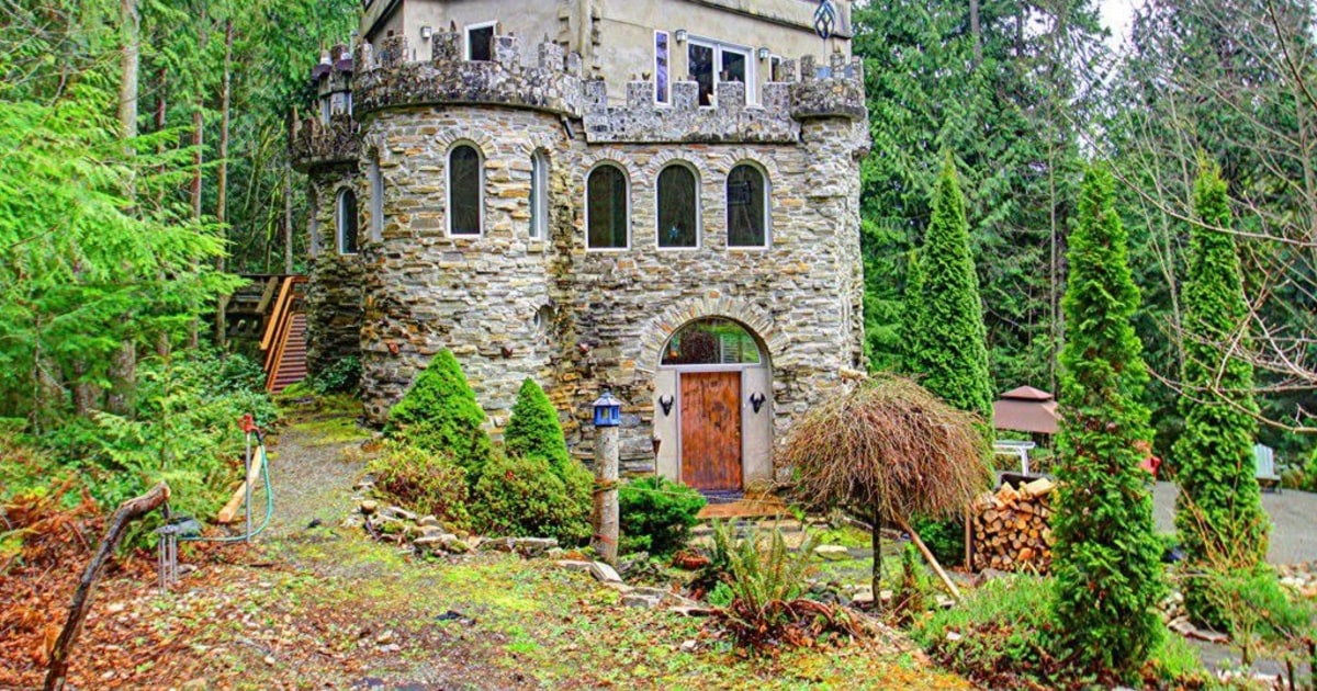 Wooded castle for sale in the Pacific Northwest