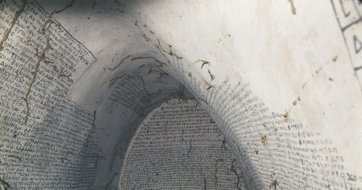 The writing's on the wall in medieval crypt that holds 7 male mummies