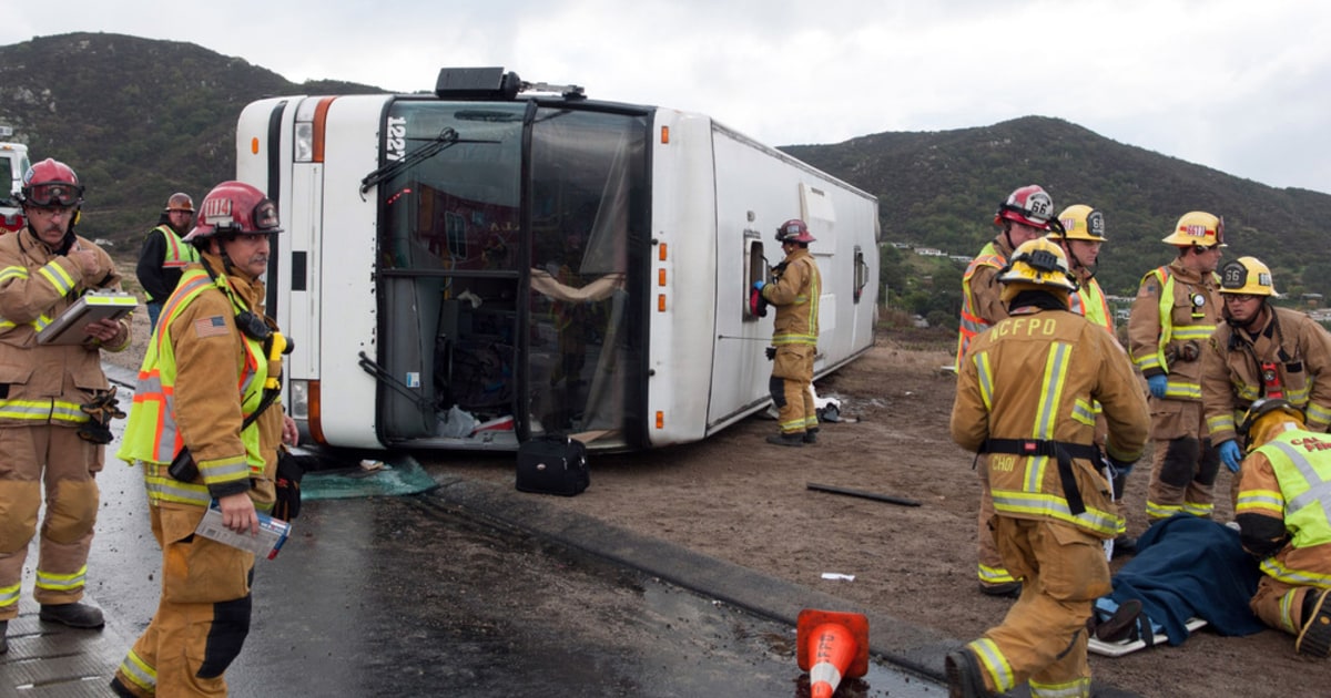 'Chaotic scene': 1 dead, 21 injured in California tour bus crash